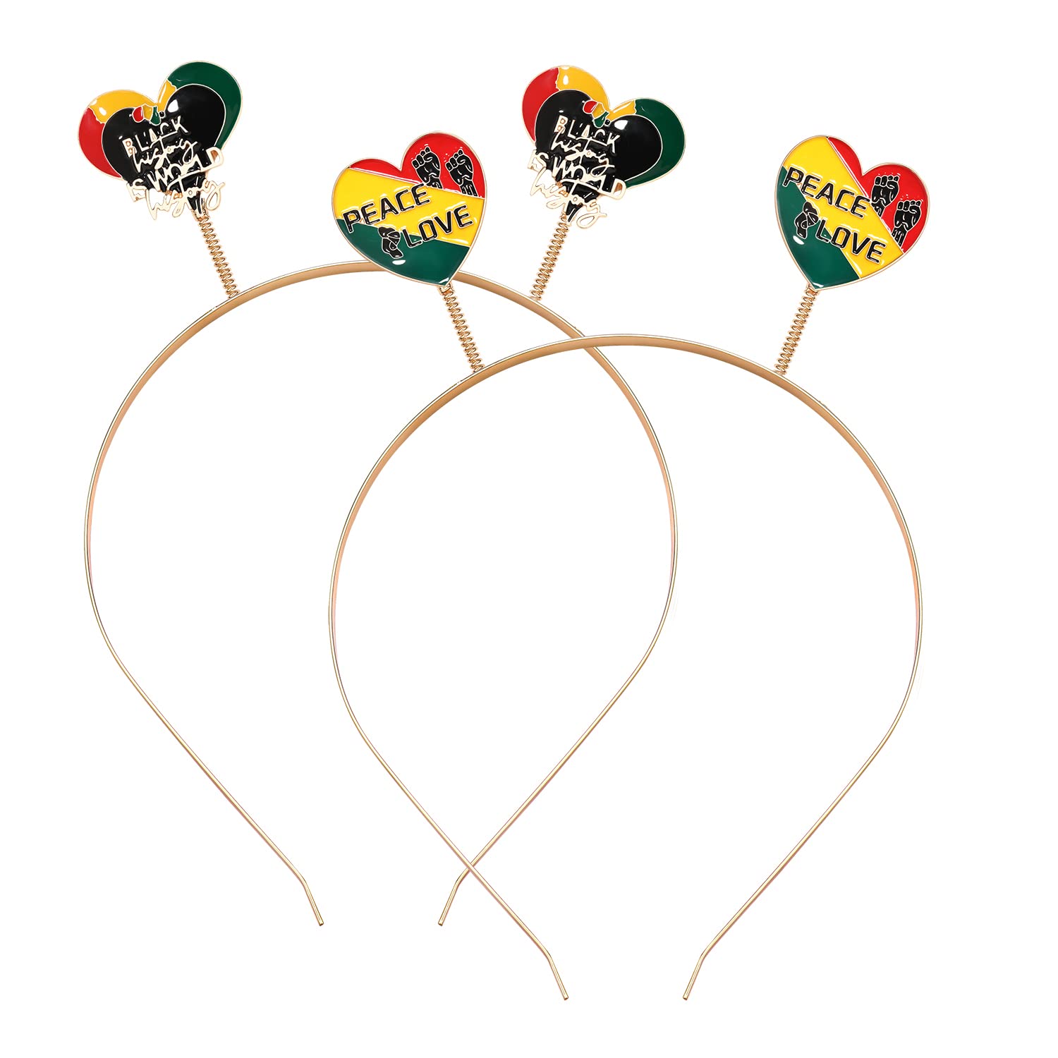 Amazon.com : Juneteenth Headband for Women African Metal Heart headband ...