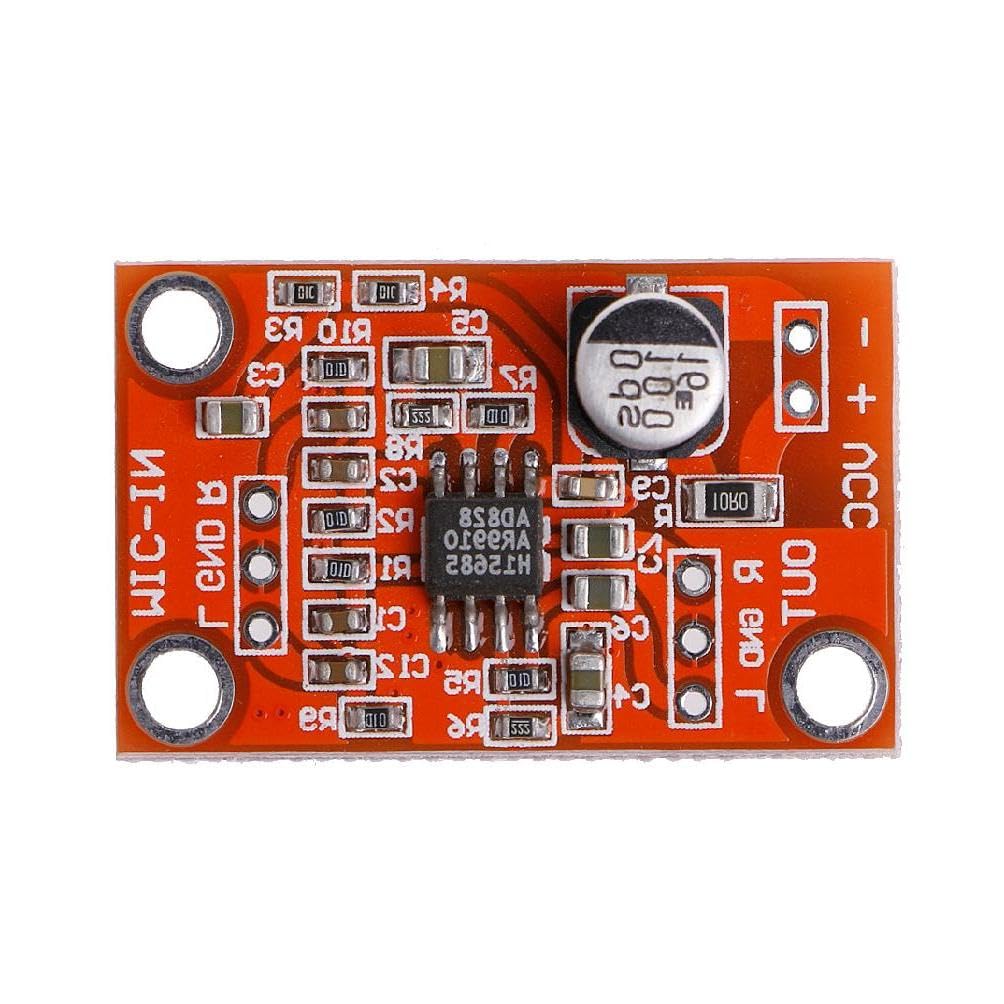 Ad828 Stereo Dynamic Microphone Preamplifier Board Mic Preamp Module 3 ...