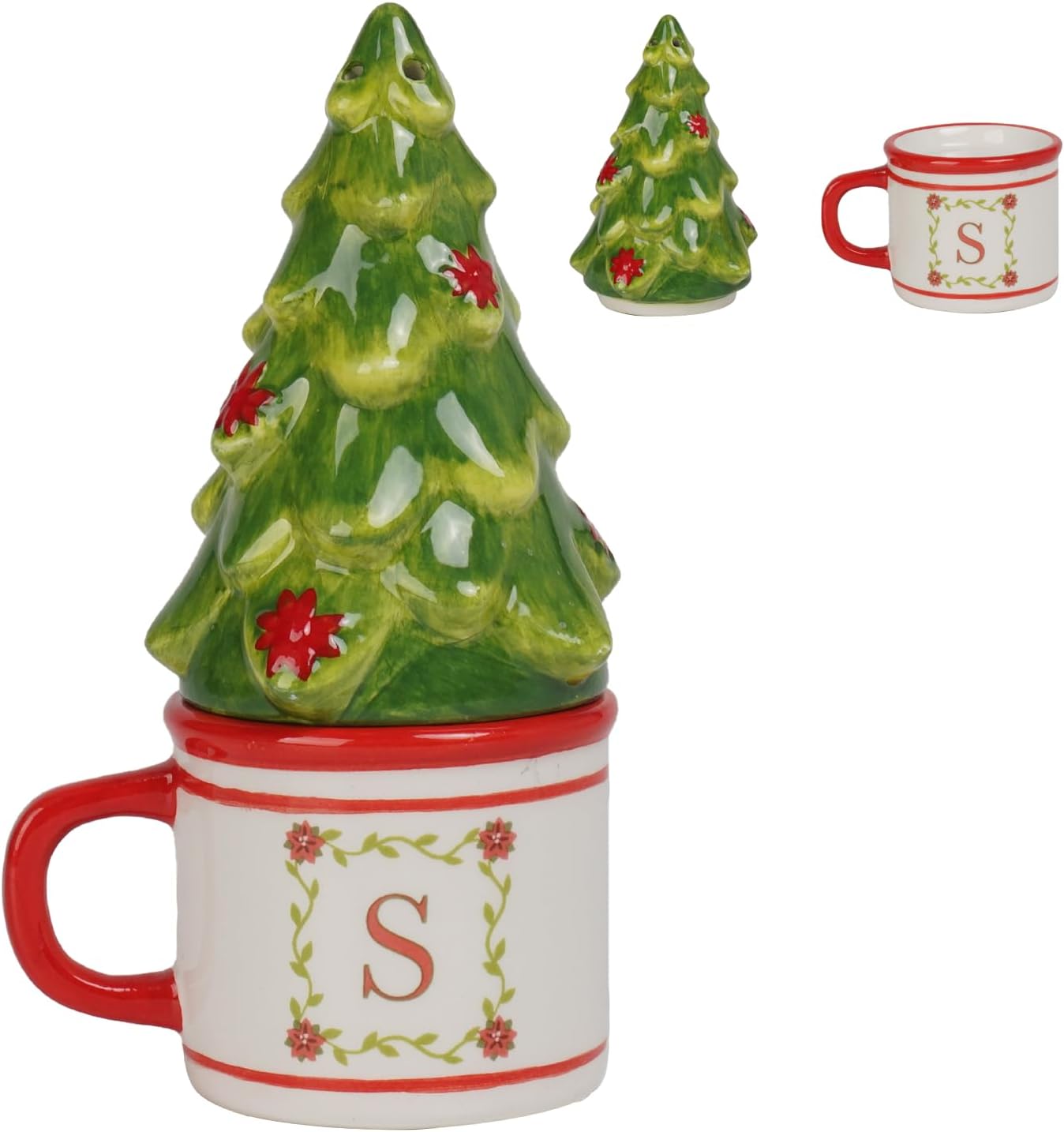 Amazon.com: Spode Christmas Tree Tree and Gifta Salt and Pepper Shaker ...