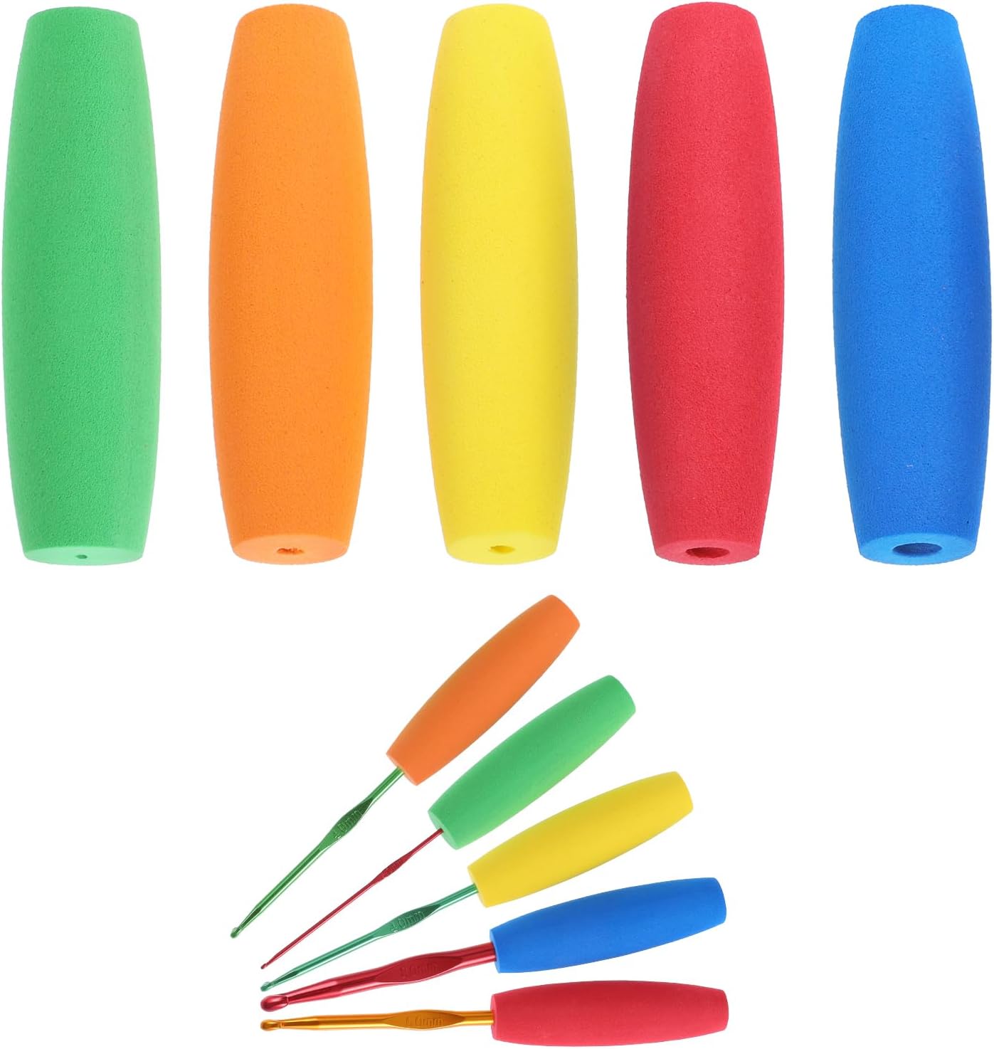 Amazon.com: 5PCS Crochet Hook Grips Set Multi-Size Ergonomic Crochet ...