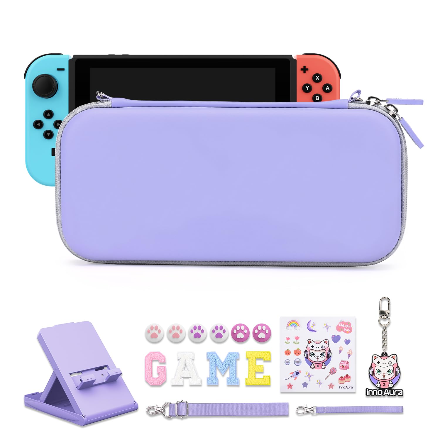 Amazon.com: innoAura Switch/OLED Case for NS, 16 in 1 Switch ...