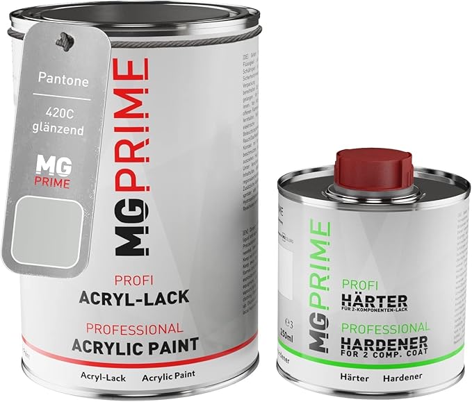 Pantone 420C Grey glossy Acrylic paint 1.5 litre / 1500 ml can incl ...