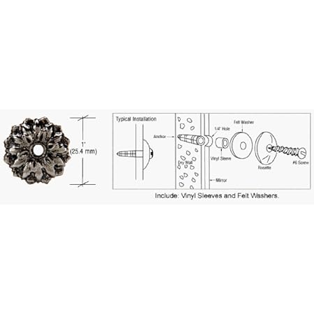Amazon.com: CRL 3/4" Antique Silver Floral Metal Mirror Rosette - Pack ...