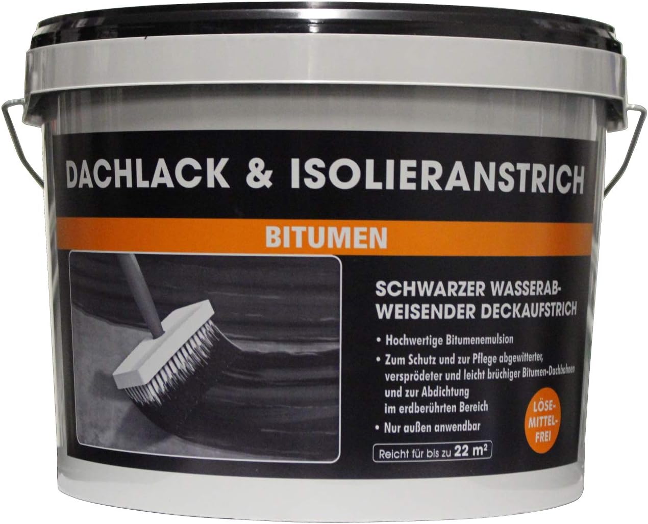 MEM Dachlack & Isolieranstrich 10 Liter Bitumenanstrich Kaltanstrich s ...
