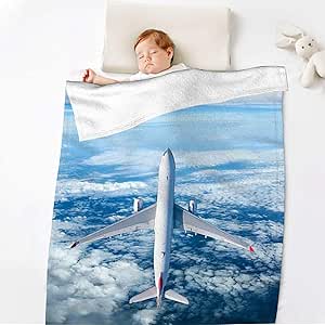 Amazon.com: Airplane Jet Planes Aviation Blue Throw Blanket for Couch ...