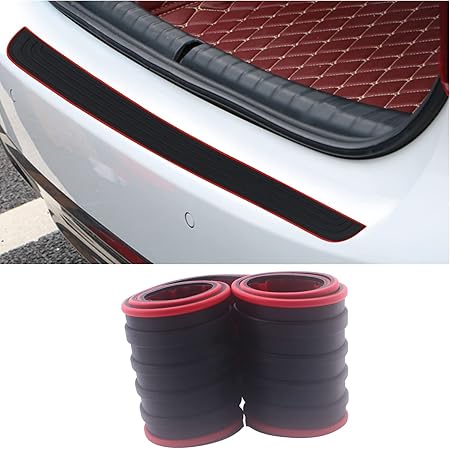 Amazon.com: GZRUICA Rear Bumper Protector Guard Trunk Rubber Protection ...