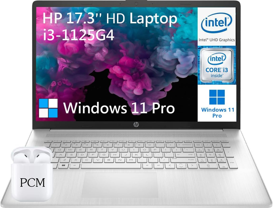 Amazon.com: HP 17.3 Inch Business Laptop, 11th Gen Intel Core i3-1125G4 ...
