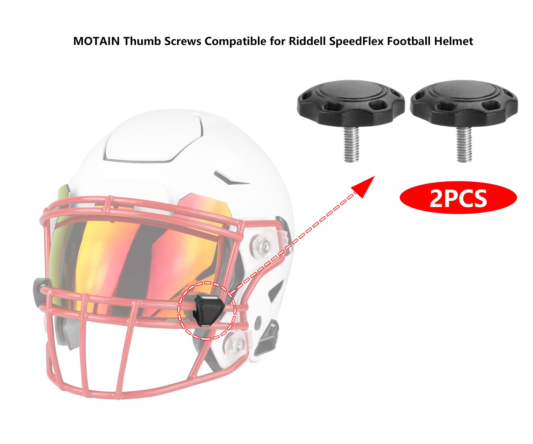 Chin Strap Replacement Screws 4Pcs Football Helmet Thumb Screws - Easy ...