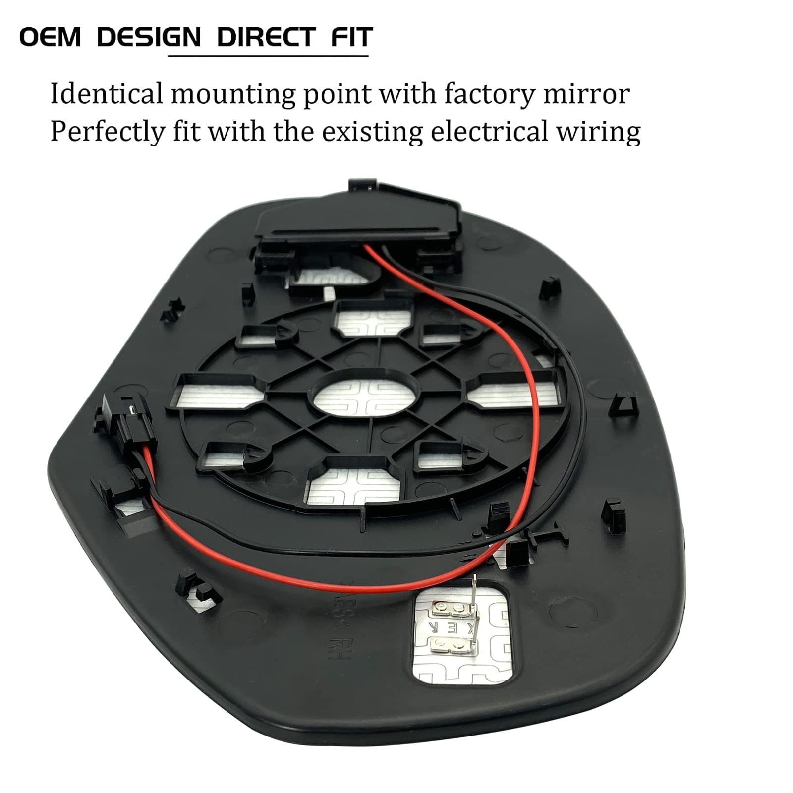 Passenger Right Side Heated Mirror Glass Replacement for Chevy ...