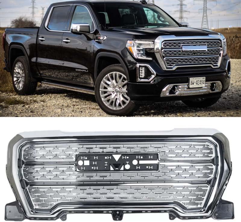 Amazon.com: Front Grill Chrome Grille for 2019 2020 2021 GMC Sierra ...