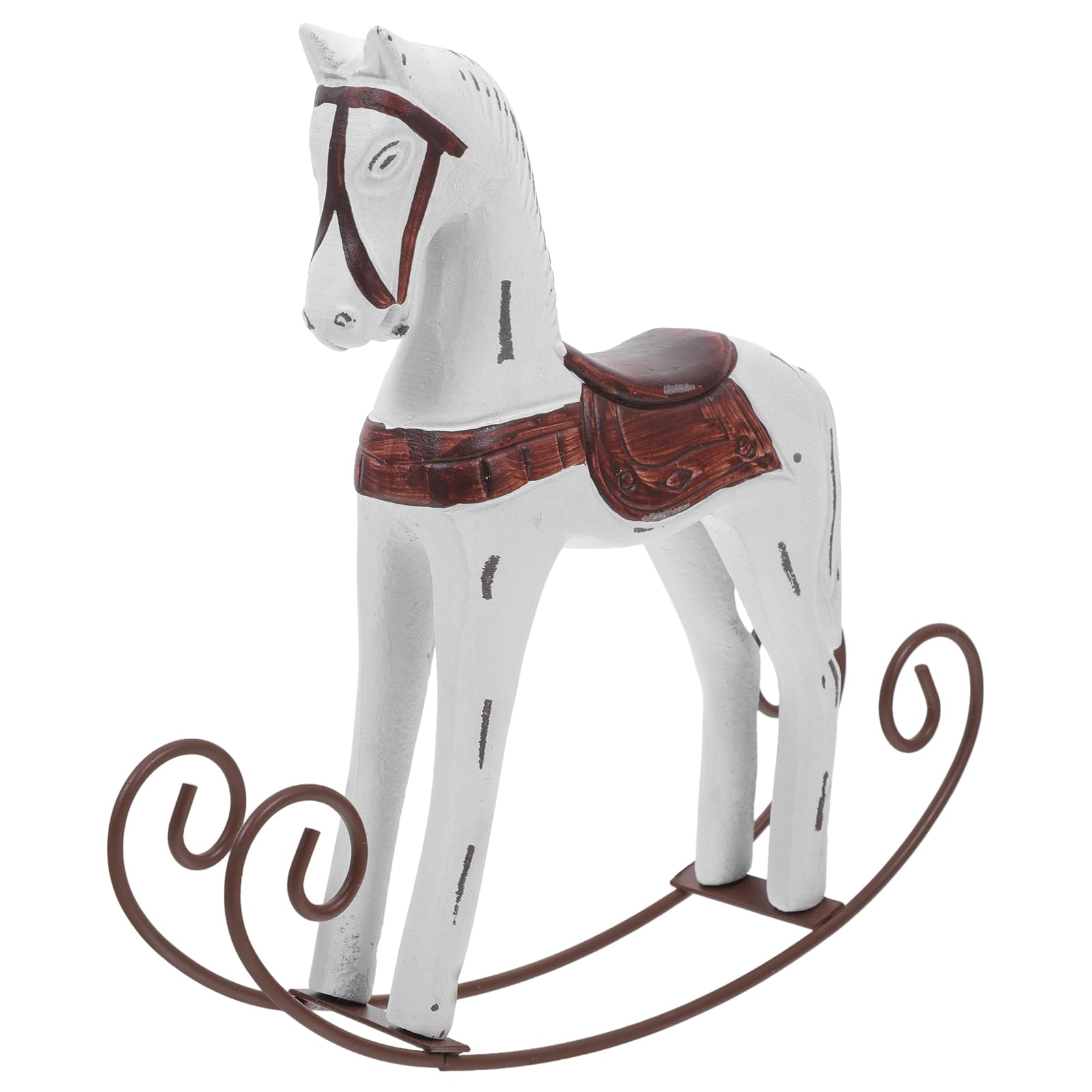 Amazon.com: ARTIBETTER Home décor Bookshelf Statue Horse Rocker Woodsy ...