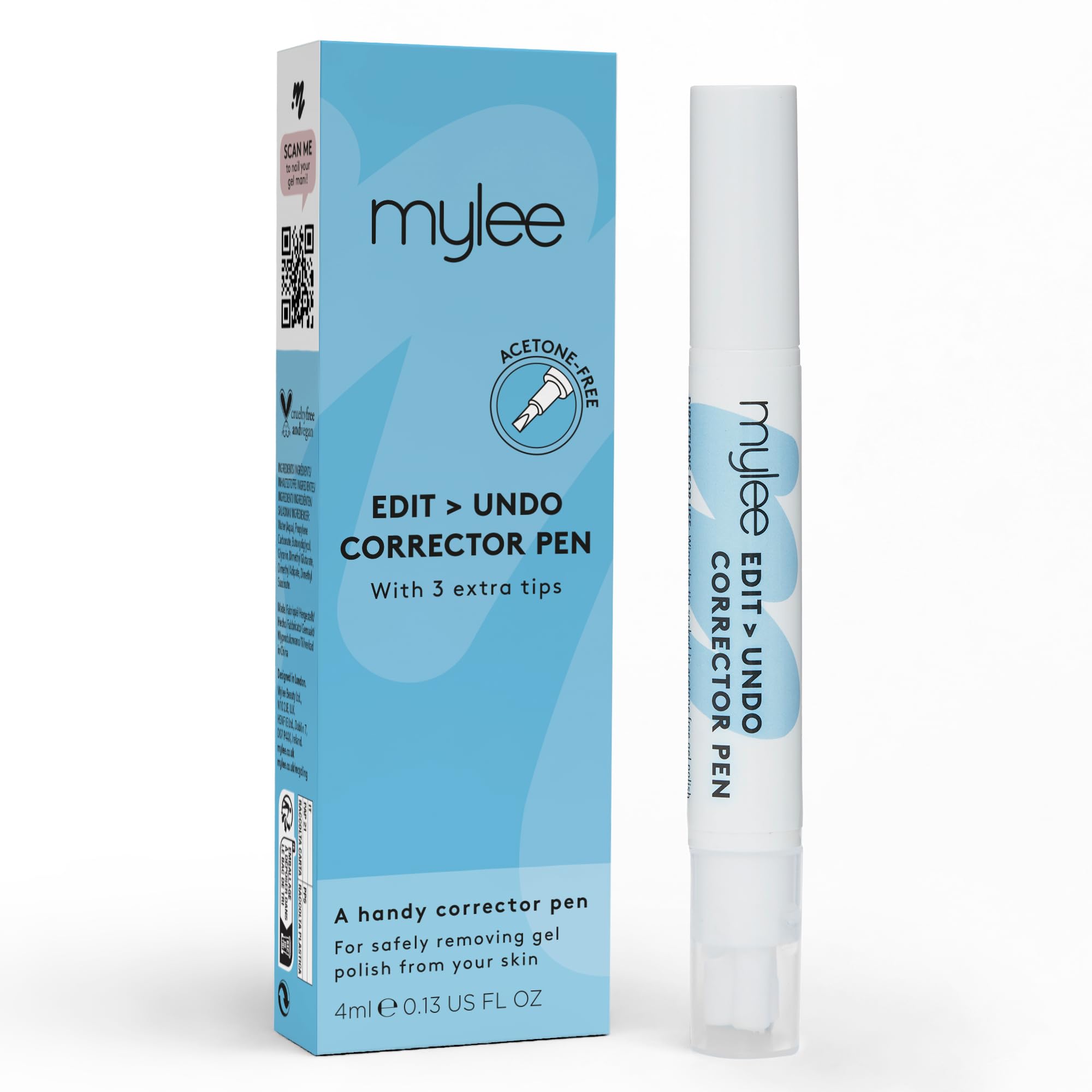 Mylee Edit Undo Refillable Nail Polish Corrector Pen - Flawless ...