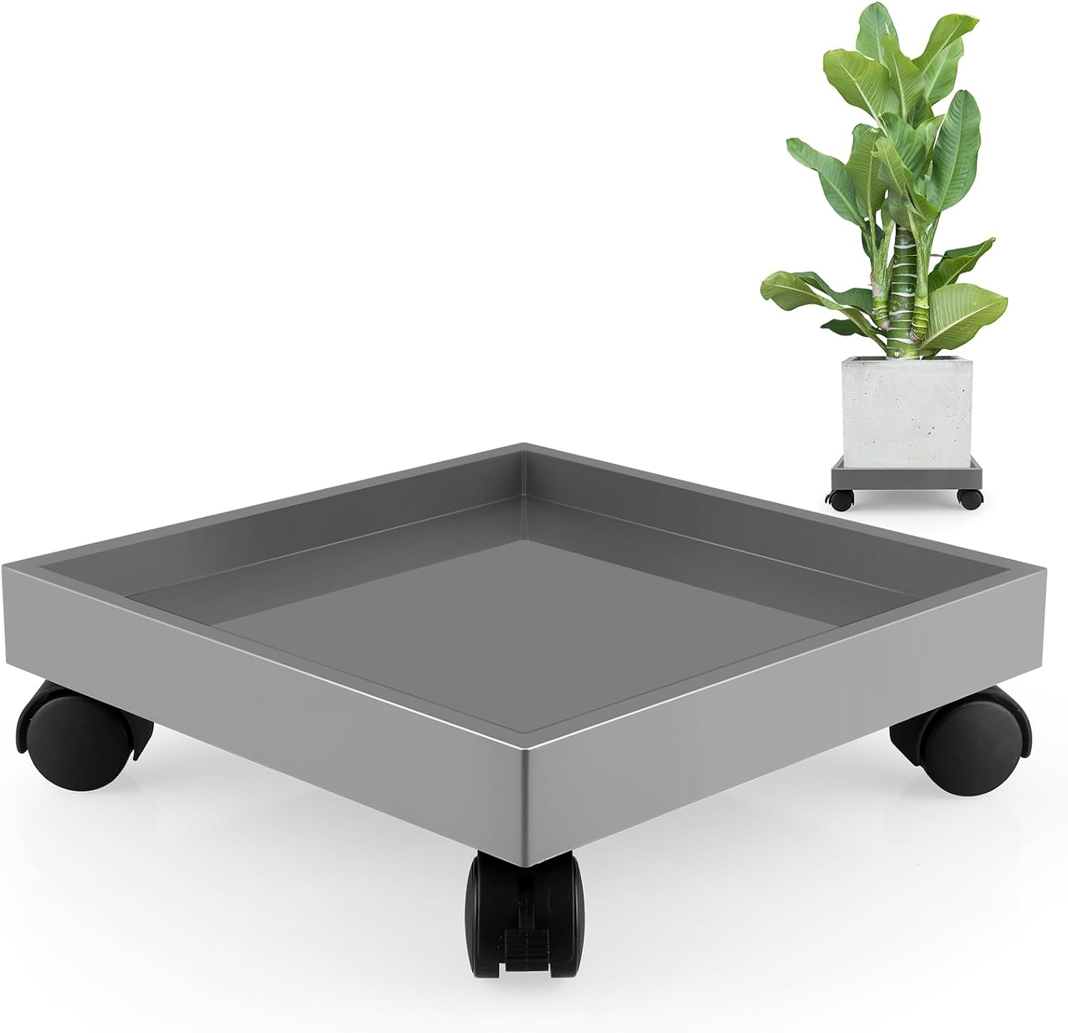 Amazon.com: Sanbege Plant Caddy with Wheels, 11" Square Plant Pallet ...