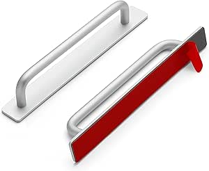 2 Pack Adhesive Handles Self Stick Instant Cabinet Handles 8.35" Stick ...