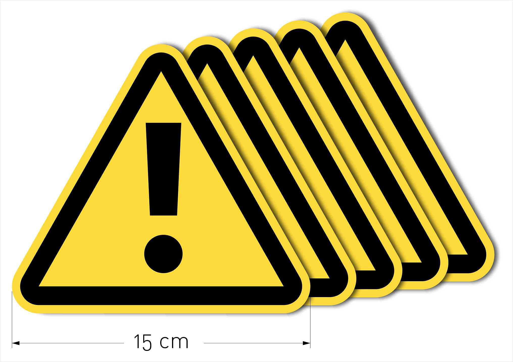 Yellow Warning Triangle Yellow (Base) Reflective Triangle Danger Sign
