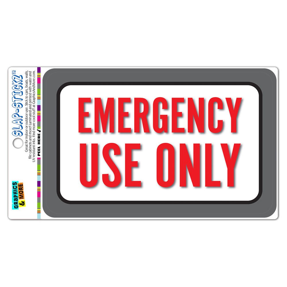 Amazon.com : Emergency Use Only SLAP-STICKZ(TM) Premium Laminated ...