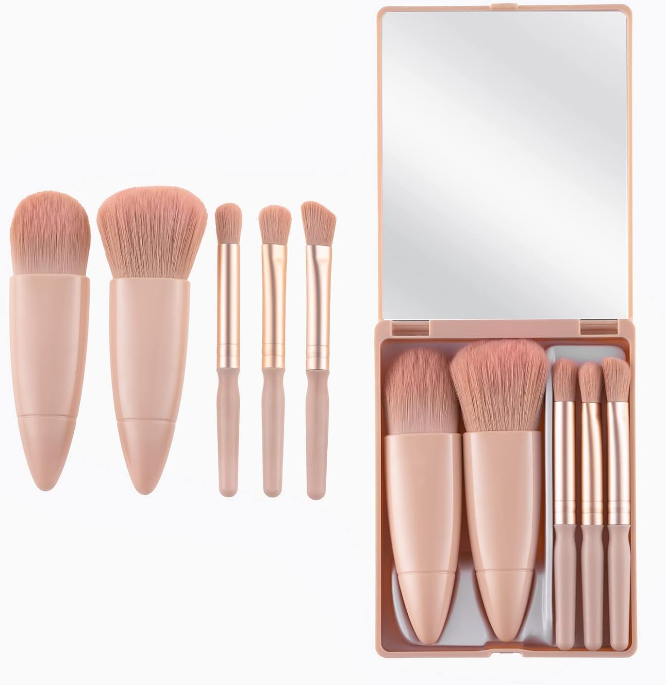 Amazon.com: BS-MALL Travel Makeup Brush Set Foundation Powder ...