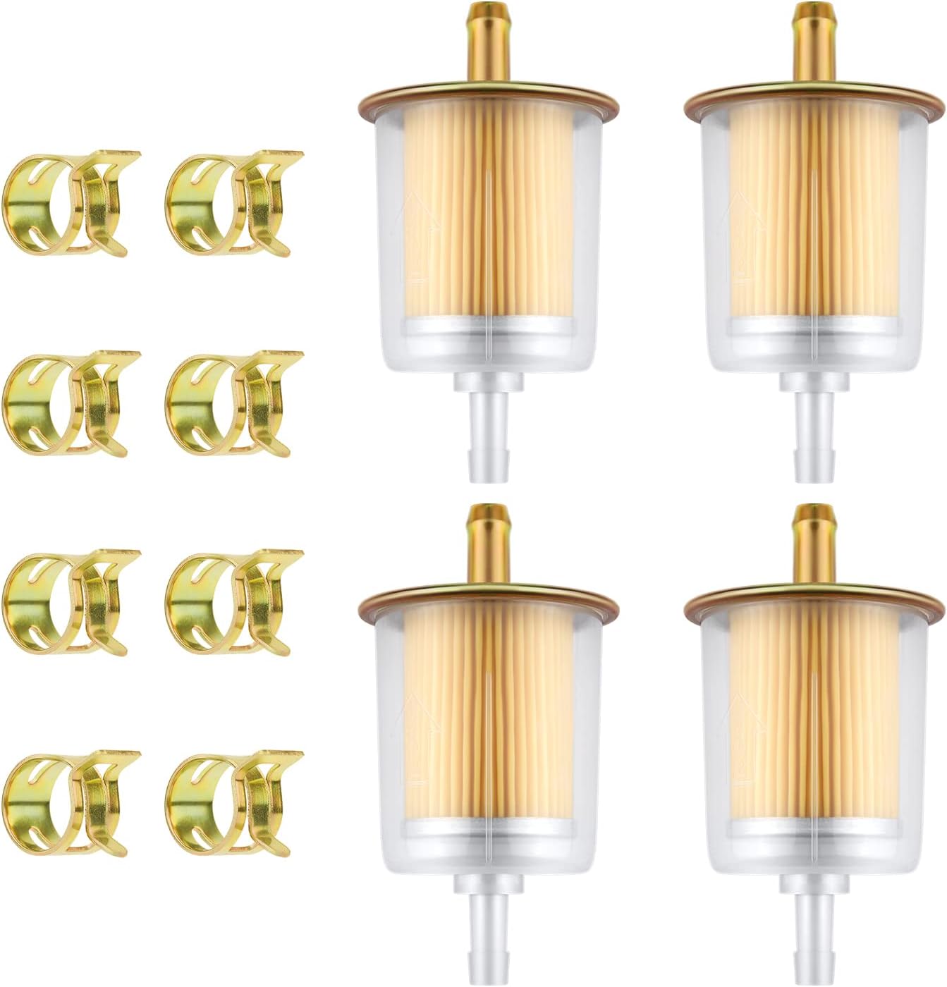 Amazon.com: 4pcs 3/8" Universal Fuel Filters, Motorcycle Fuel Filter ...