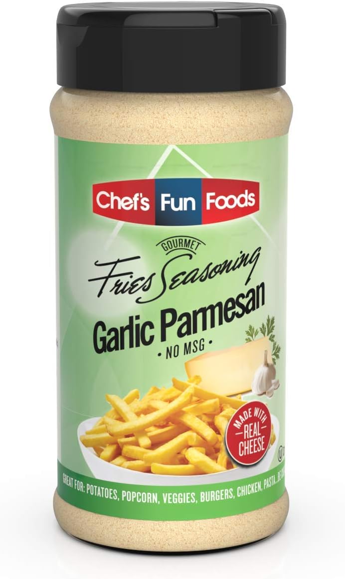 Amazon.com : Gourmet Fries Seasonings Bottle, Garlic Parmesan, 9 Ounce ...