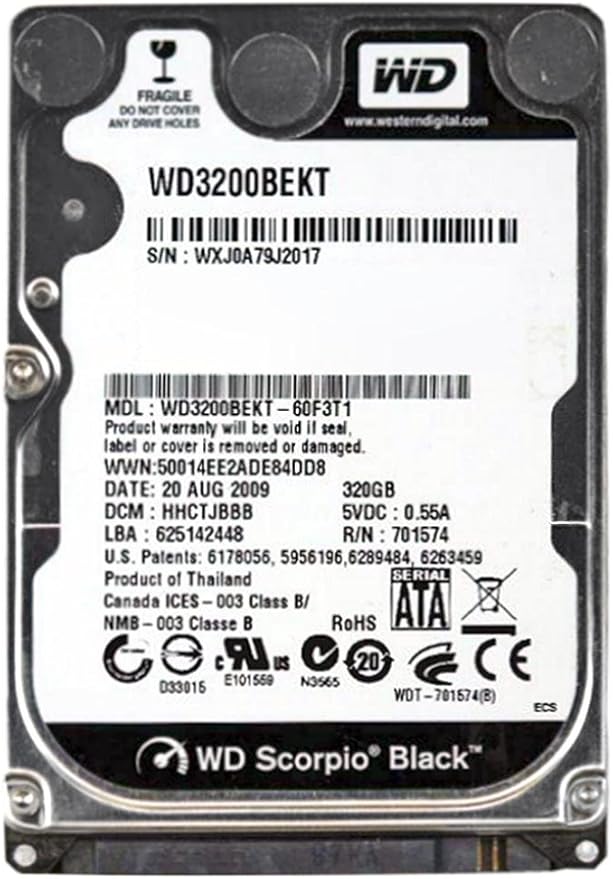 Amazon.com: Western Digital Wd Scorpio Black Wd3200bekt - Hard Drive ...