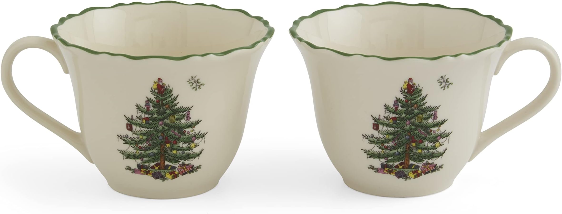 Amazon.com | Spode Christmas Tree Collection Punch Cups | Set of 2 Mugs ...