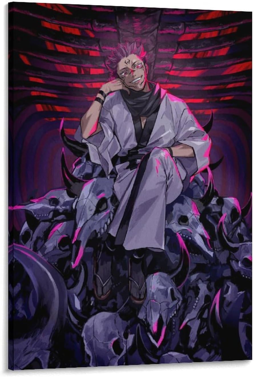 Amazon.com: Sukuna Manga Anime Jujutsu Kaisen Canvas Art Poster Boys ...