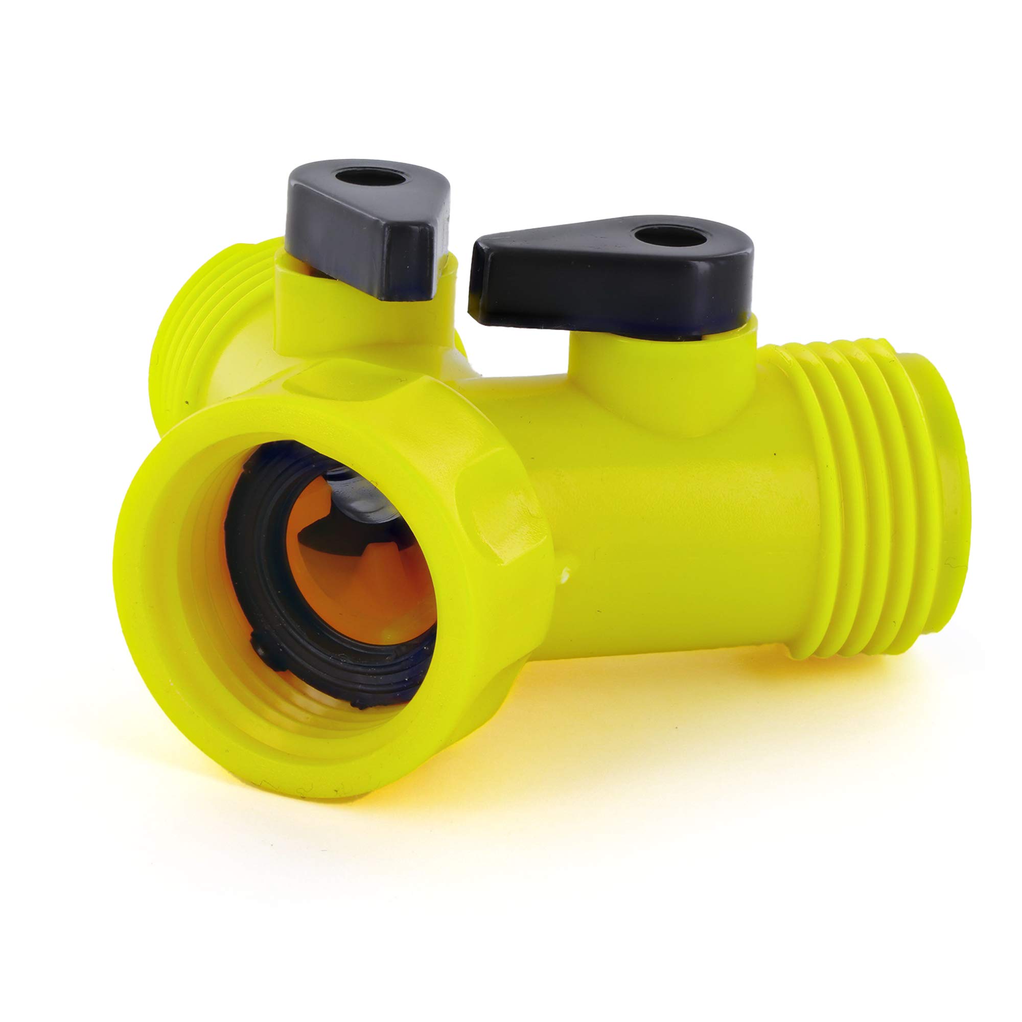 Snapklik.com : 2 Way Hose Adapter Y Valve Garden Hose Connector Non ...