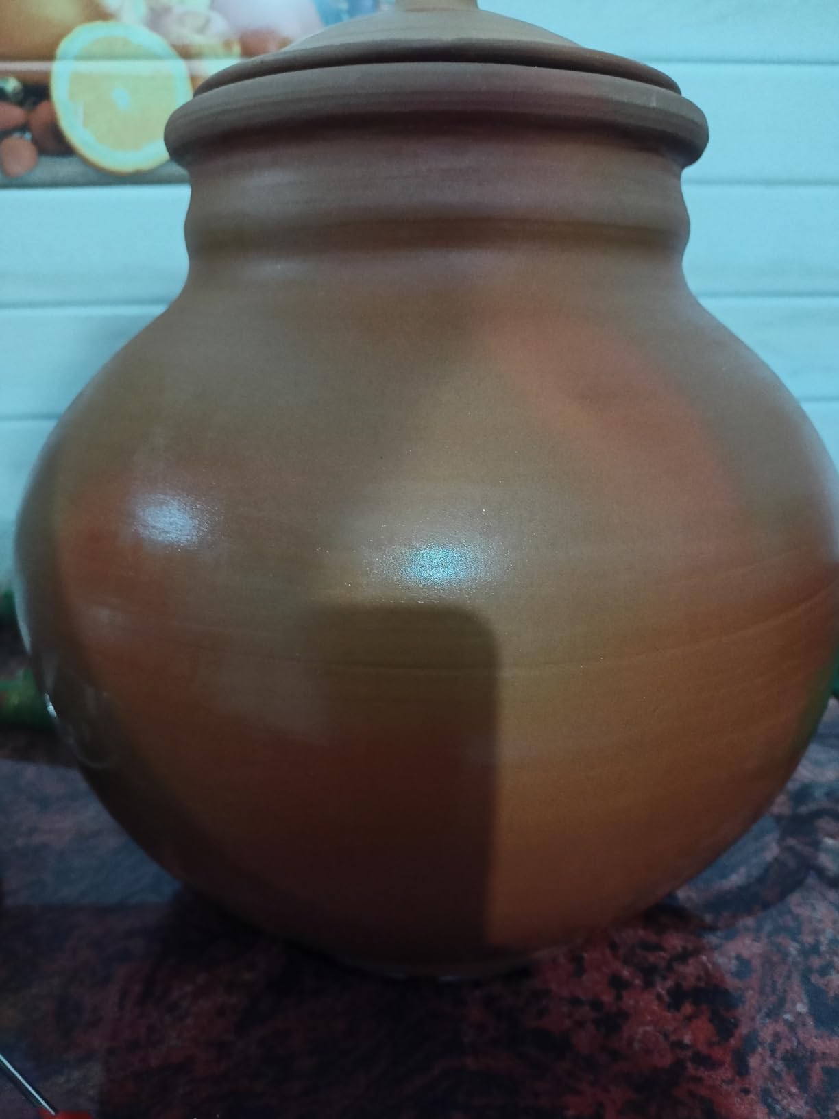 Buy Mitti GOL Matka 10 Liter with 250 ml Glass – Handcrafted Clay Water ...
