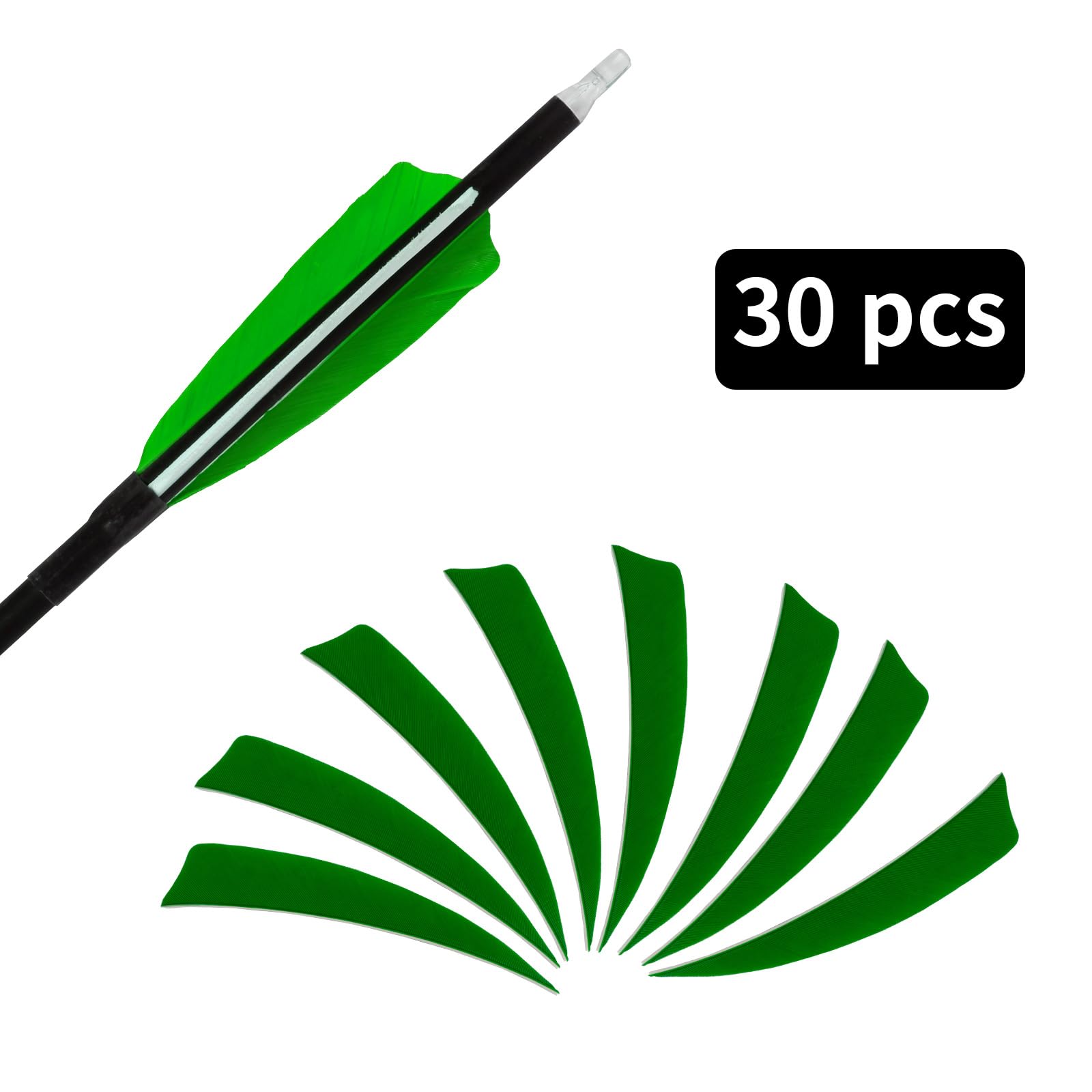 Snapklik.com : SPG 4 Inch Real Arrow Feathers - Shield Cut Feather ...