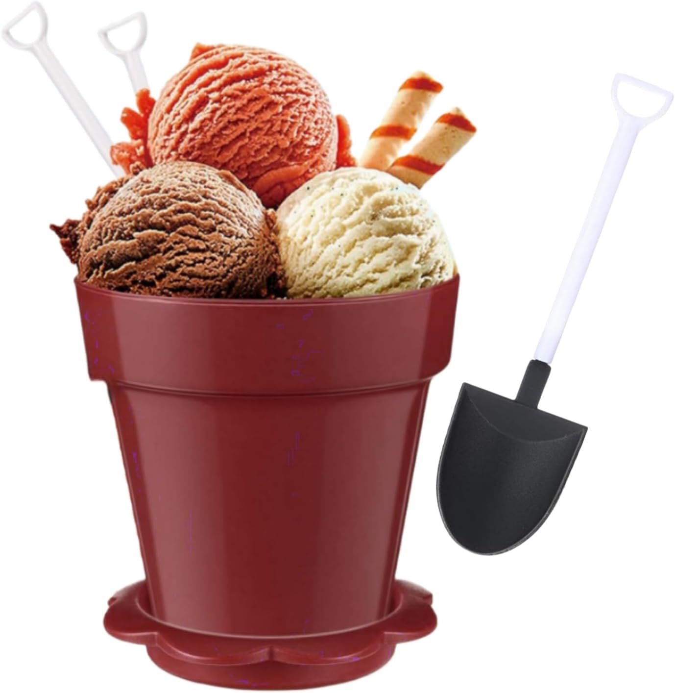 Amazon.com | 200 Pack Flowerpot Dessert Cup Plastic Cake Cups with Lid ...