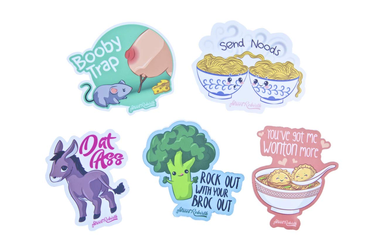 Amazon.com: Rated R Sticker Pack - Hand Drawn Vinyl Stickers - Average ...