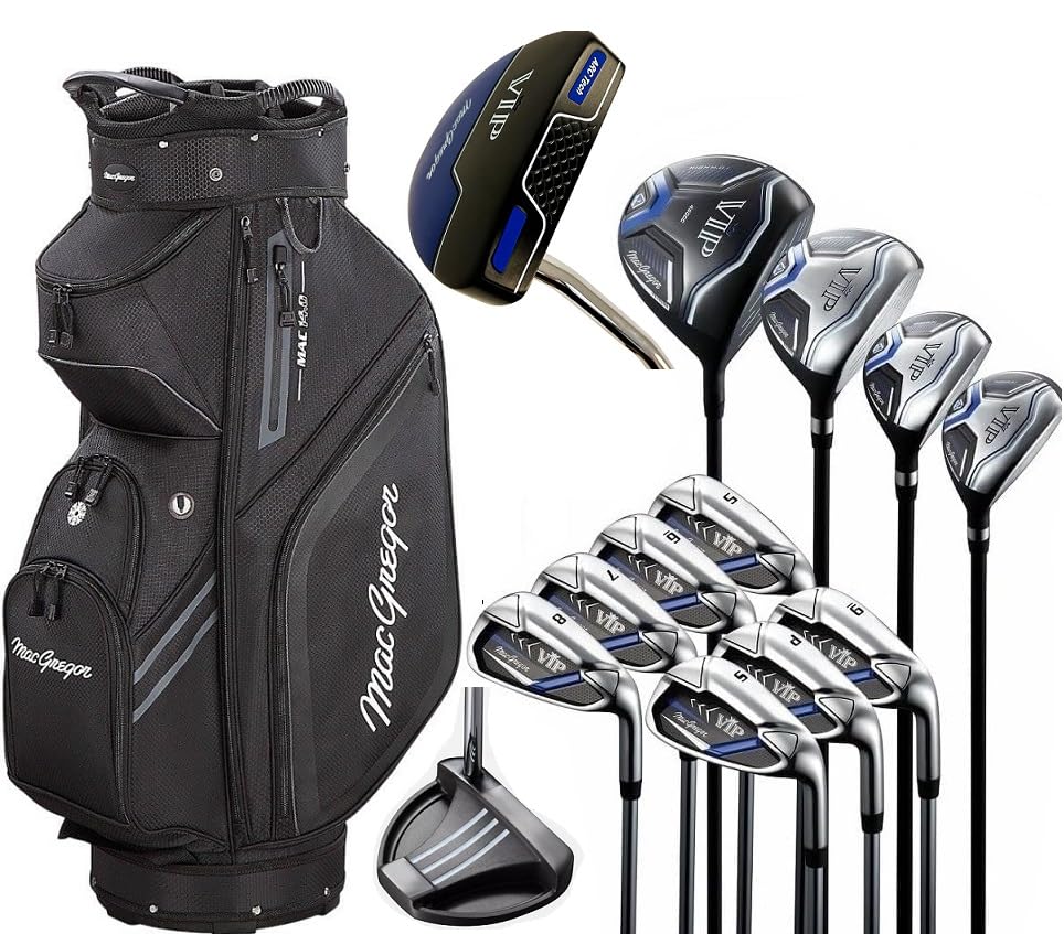 MacGregor VIP Mens 12 Piece Steel +1 Inch Longer Complete Golf Set ...