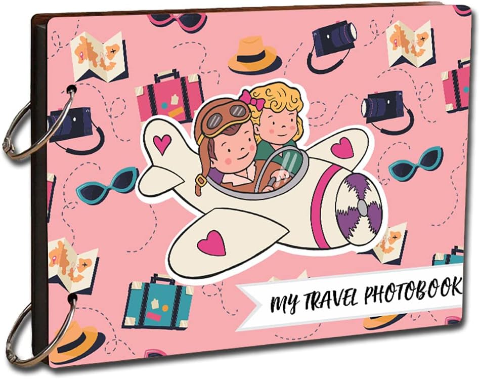 Paper Plane Design DIY Travel Scrapbook Photo Album Diary, Multicolor ...