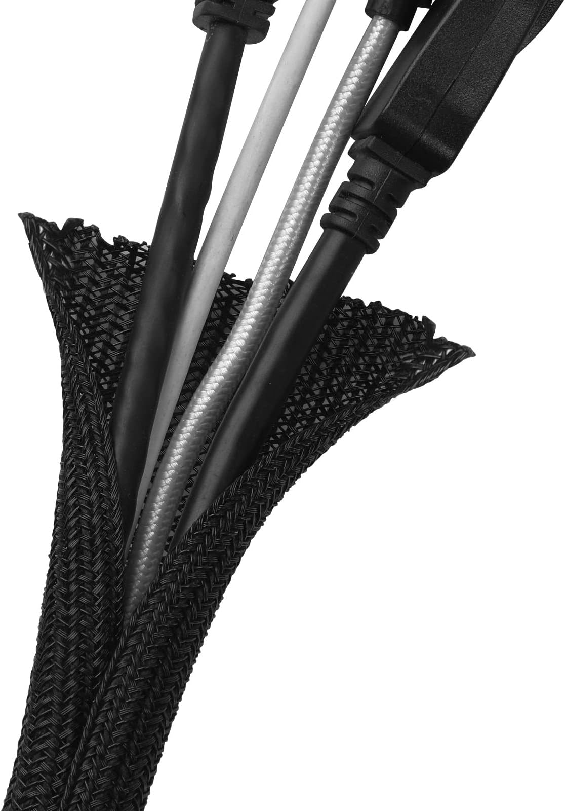 AGPTEK Cable Management Sleeve Cover, Cord Management System for Desk ...