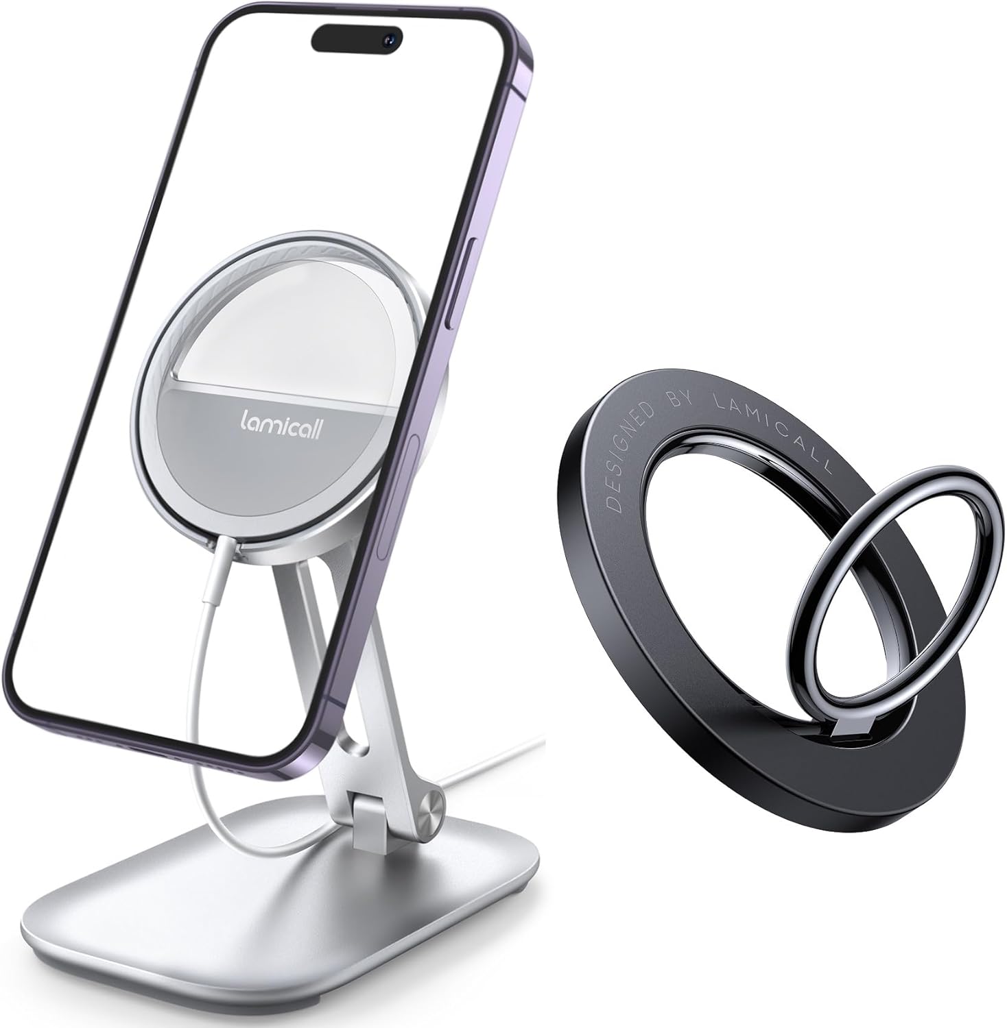 Amazon.com: Lamicall Phone Stand for Mag Safe Charger & Magnetic Phone ...