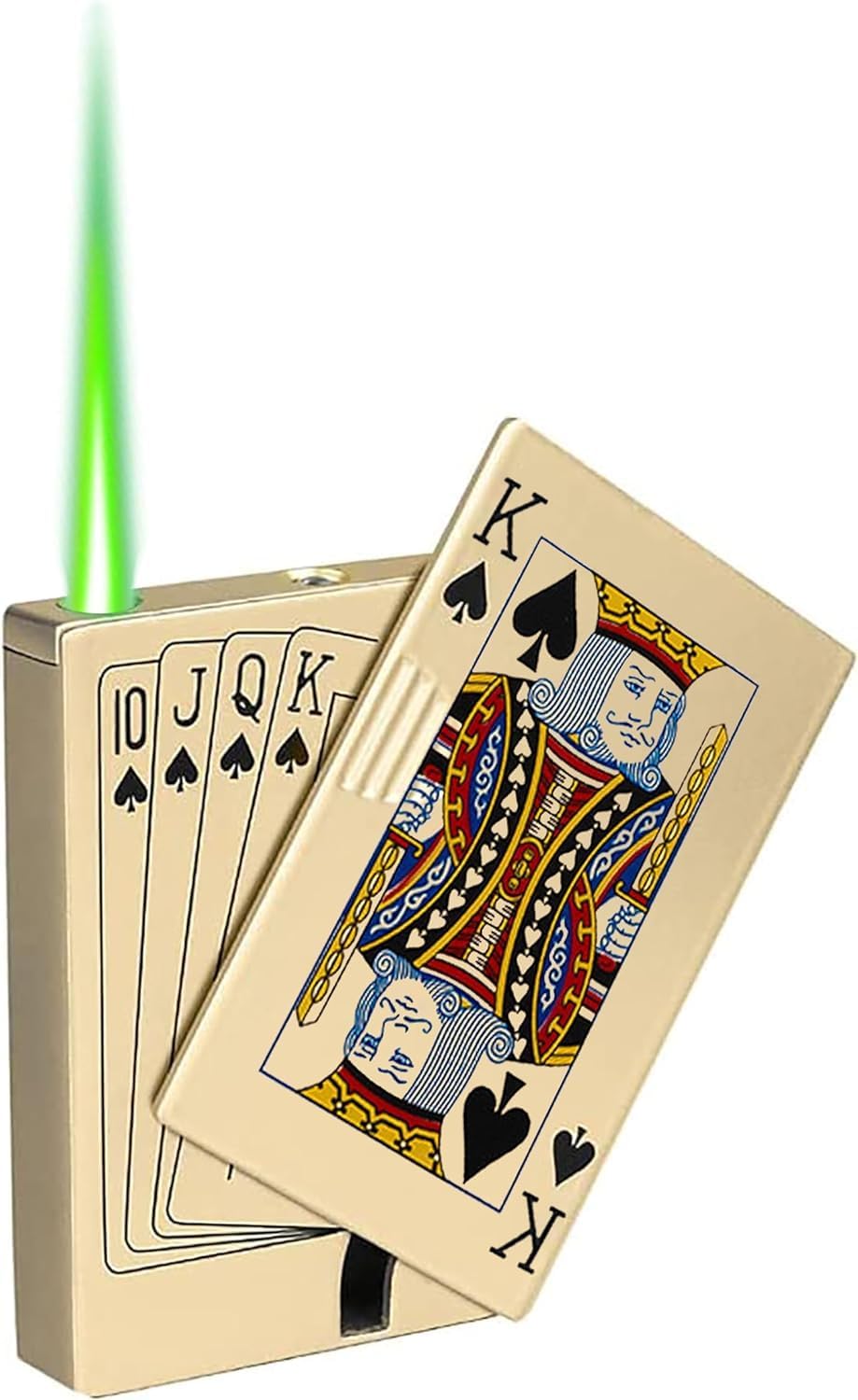 Amazon.com: Jet Torch Lighter, Ace Card Green Flame Lighter, Metal ...
