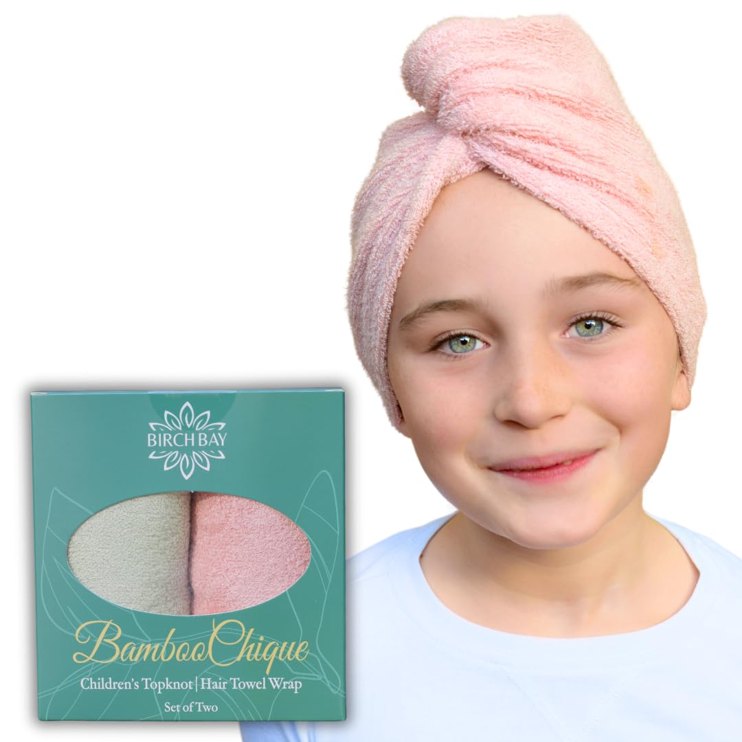 Amazon.com: Kids Hair Towel Wrap | 100% Bamboo Viscose |Tailored Small ...