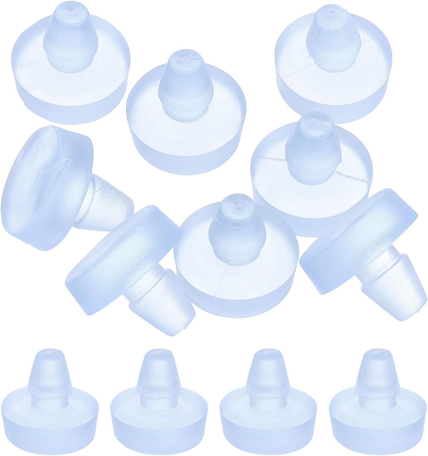 uxcell 8Pcs Glass Table Top Bumpers with Stem, 6.5mm/0.26" Rubber ...
