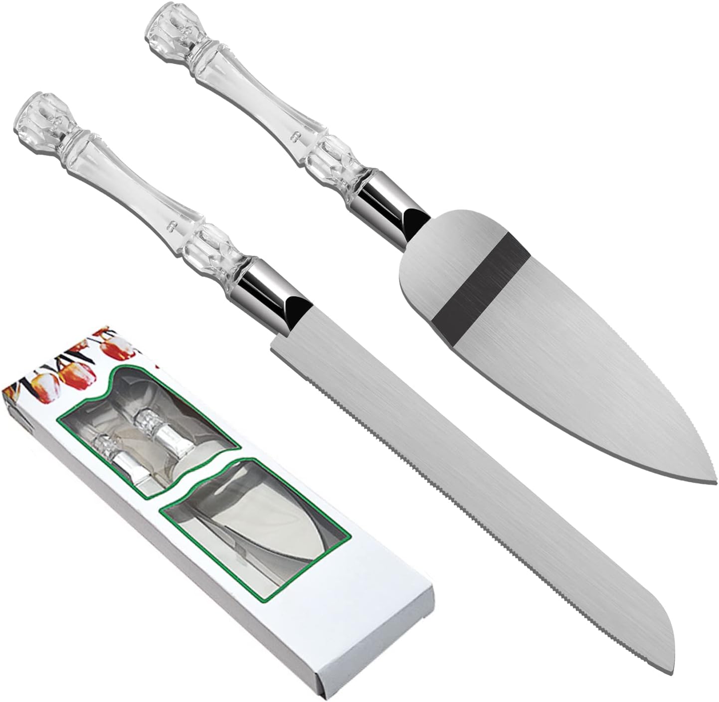 Amazon.com | Cake Knife and Server Set - 2 Pcs Cake Cutting Set for ...