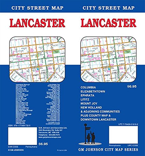 Lancaster / Lancaster County, Pennsylvania Street Map: GM Johnson ...