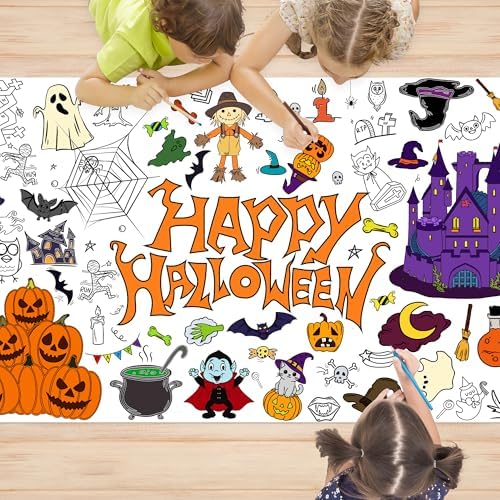 Amazon.com: Yuronam Halloween Giant Coloring Poster 30 x 72 Inches ...