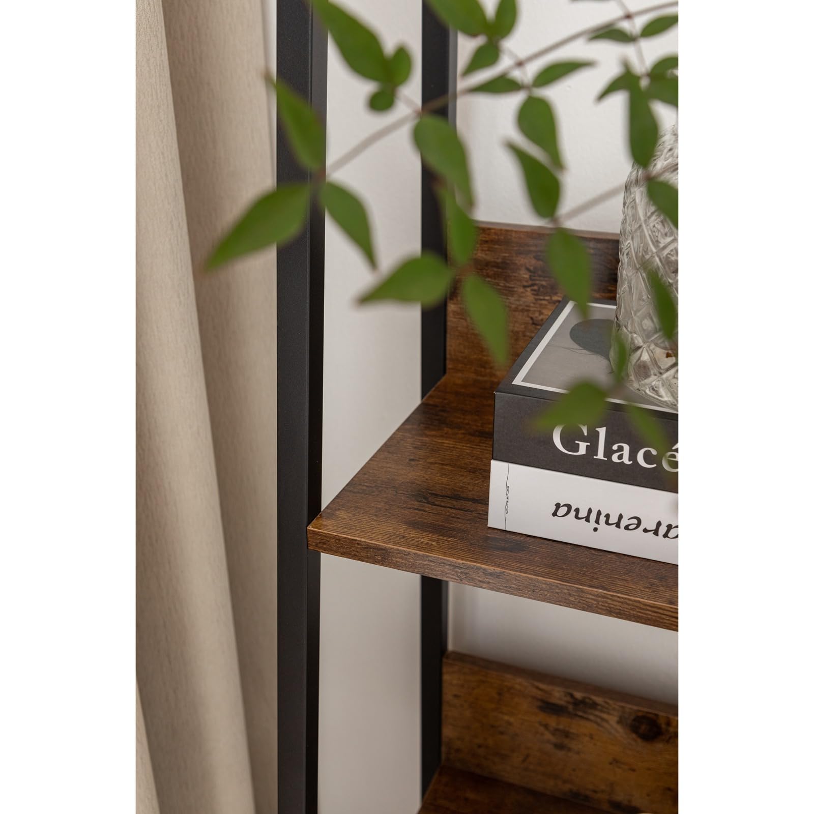 Open Bookshelf Babion 4-Tier Ladder Shelf, Plant Shelf Ladder Shelves ...