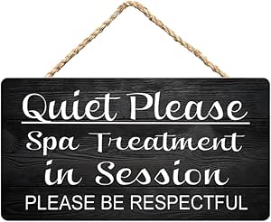 Amazon.com: Rustic Wooden Signs For Home 12" X 6" Quiet Please Spa ...