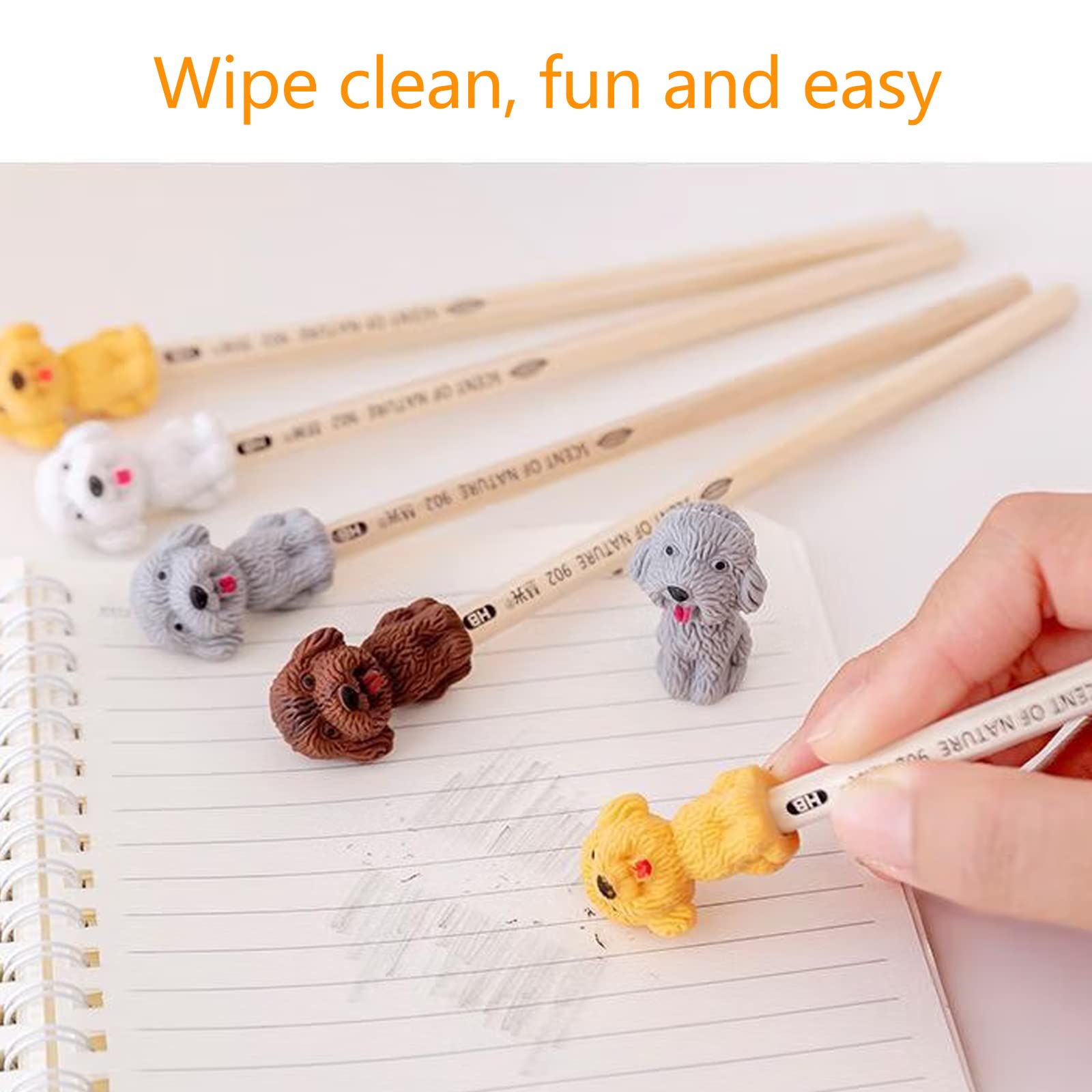 Snapklik.com : Animal Dogs Pencil Erasers Toppers: Erasers 30 Pack ...