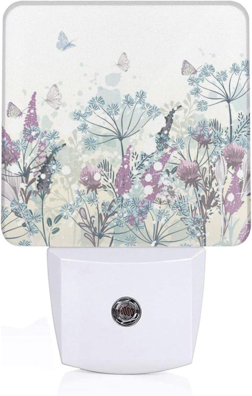 UNKVROL Flower Butterfly LED Night Light，Decorative Plug in NightLights ...