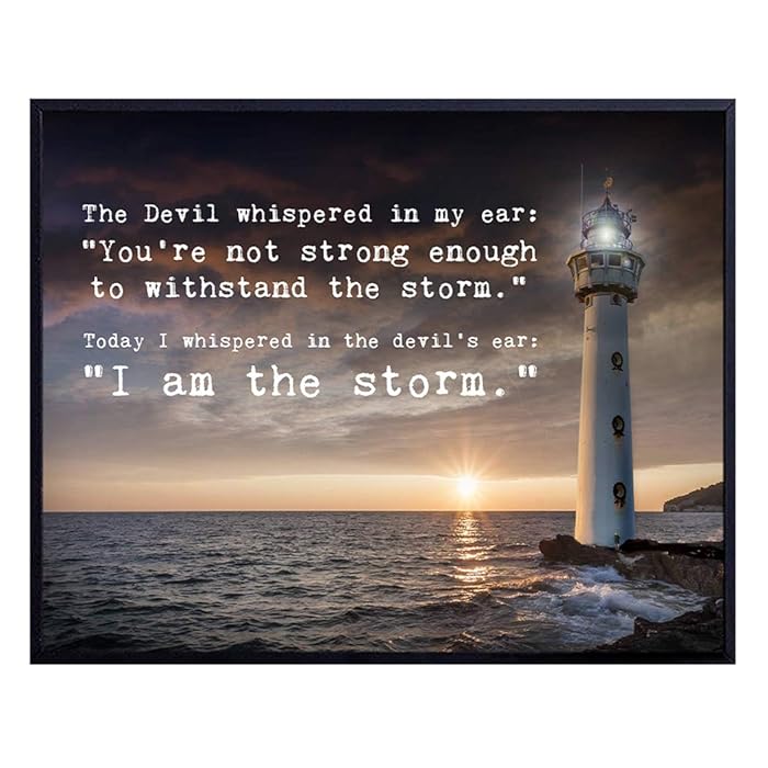Buy The Devil Whispered I Am The Storm - Lighthouse Wall Decor ...