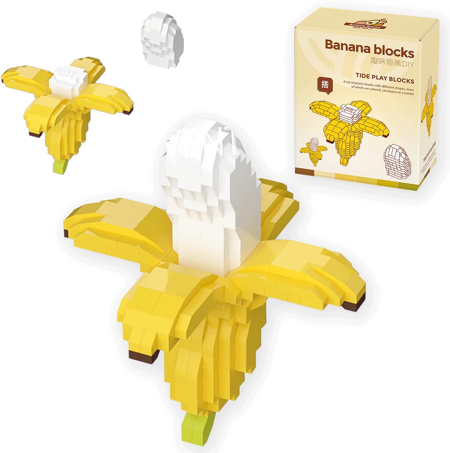 Amazon.com: FESTIVAL SHOP Mini Building Blocks Banana Fruit, Cute ...