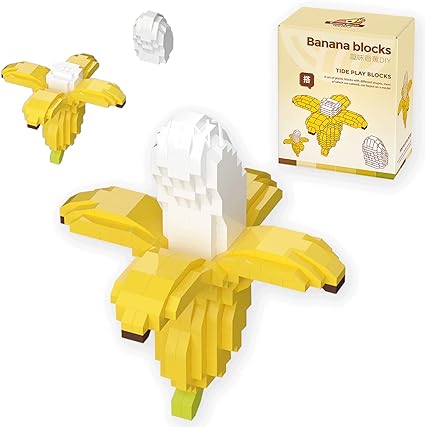 Amazon.com: FESTIVAL SHOP Mini Building Blocks Banana Fruit, Cute ...