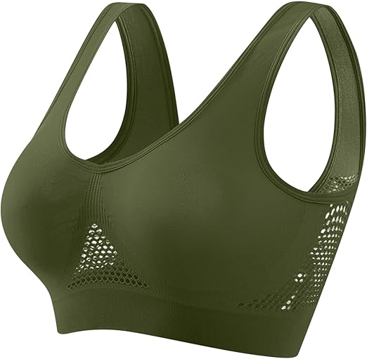 Sports Bras for Women No Underwire Seamless Bra Comfy Wireless Plus ...