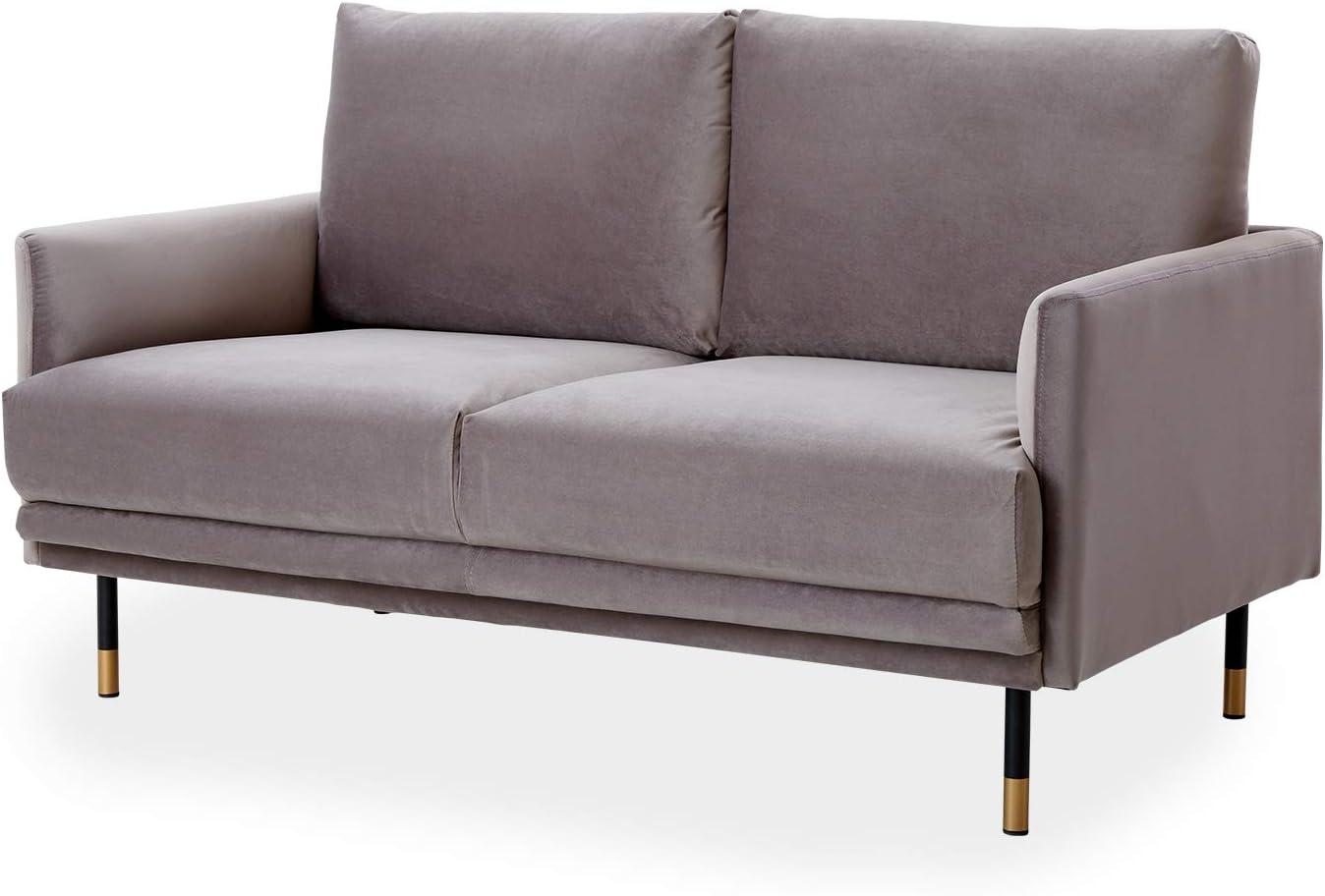 Amazon｜LOWYA ロウヤ ソファ 2人掛け 2人掛けソファ 2Pソファ リビング 大人かわいい ベルベット調 グレー｜ソファ・カウチ オンライン通販